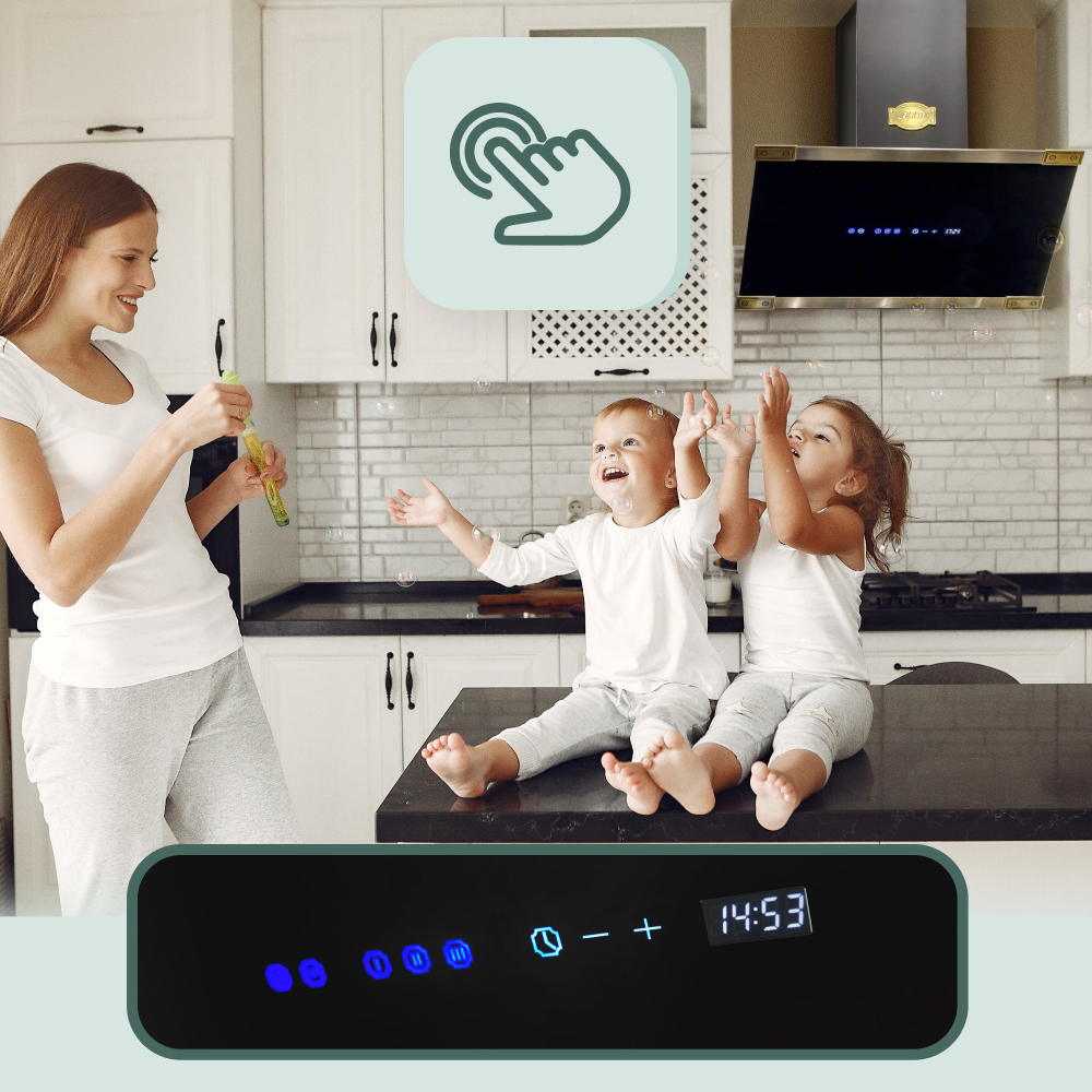 Kaiser AT 6445 AD Eco Kopffreihauben Dunstabzugshaube 60 cm Schwarzglas 1250 m³/h » IB-Elektroniks